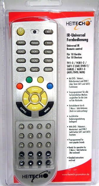 Heitech Ir Universal Fernbedienung 10 In 1 Bedienungsanleitung